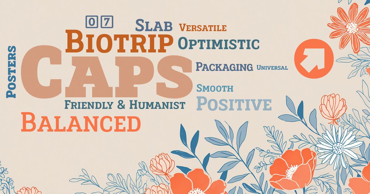 Biotrip Slab Serif Caps Font Family | Uppercase typography | 2026