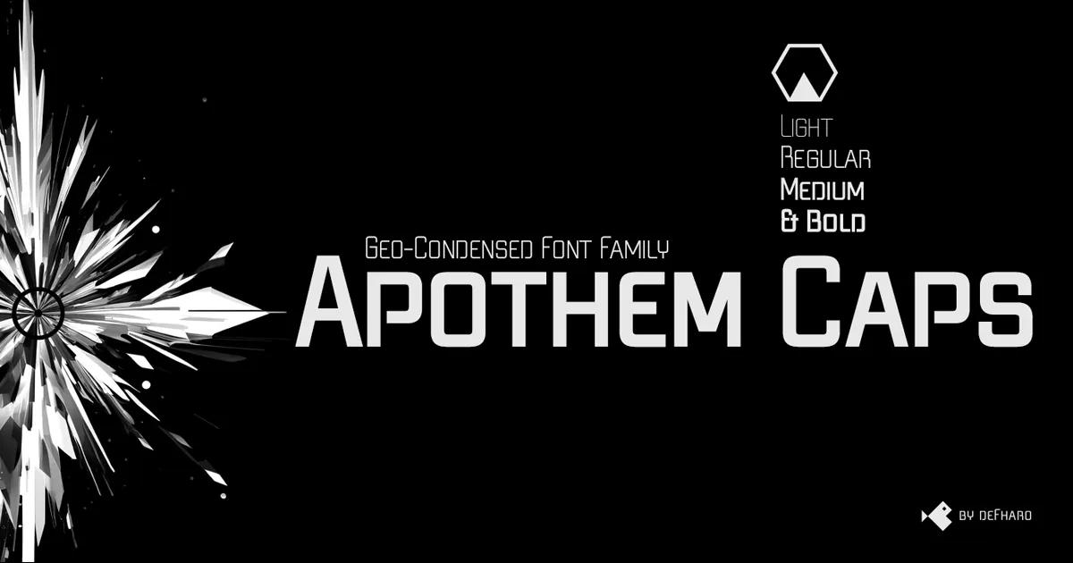 Apothem Capitals Fonts: 04 Geometric & Condensed Typefaces!