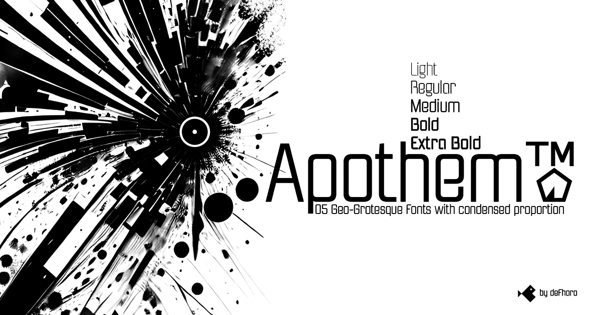 Apothem: Tipografía condensada y futurista para diseño profesional