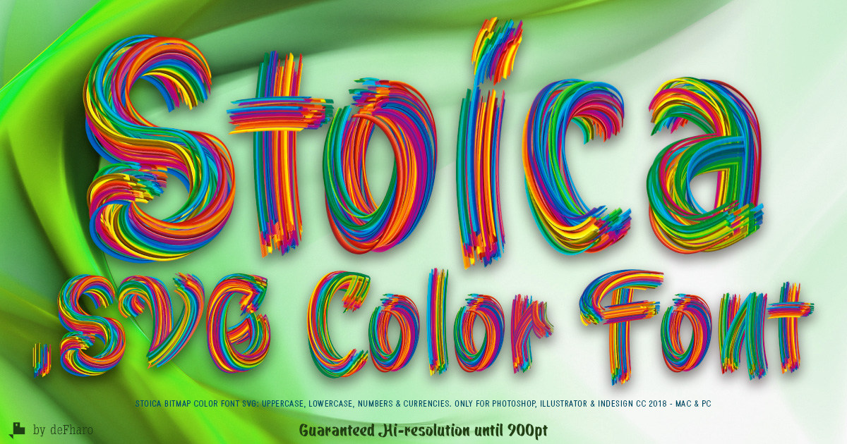 Stoica Script | Bitmap Color font. OpenType-SVG & 2 Extra versions ...