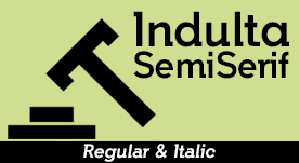 Indulta SemiSerif Bold font con Itálica. Free Personal Use